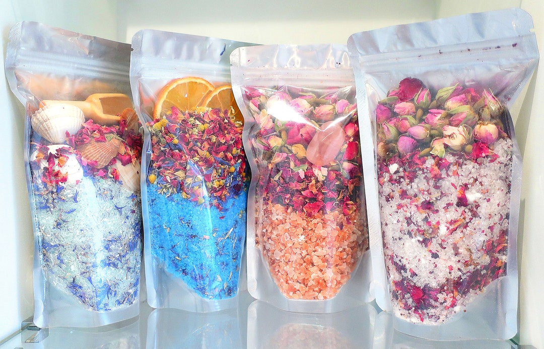Self Love Bath Salts Ritual Bath Soaks Full Moon, Healing Flower Bath ...
