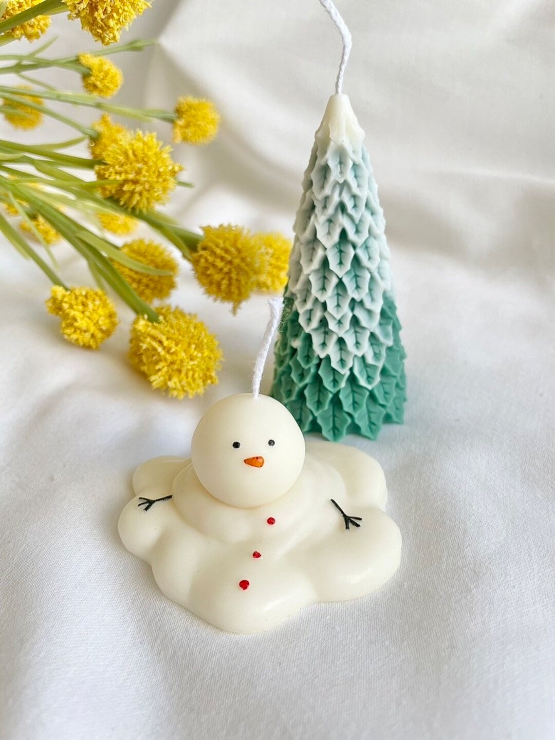 Snowman Candle Cute Christmas Decor Christmas Gift Customized Scented ...