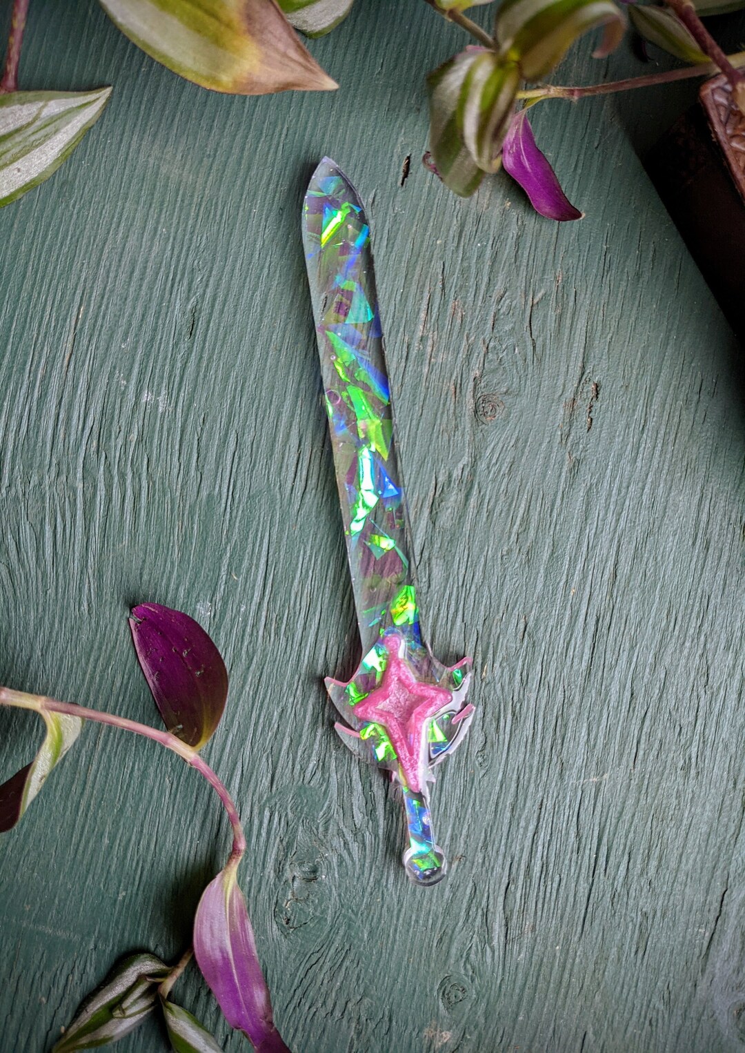 Iridescent Dagger Pink Star Blade - Etsy