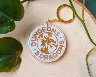 Gold Dnd Keychain - Etsy