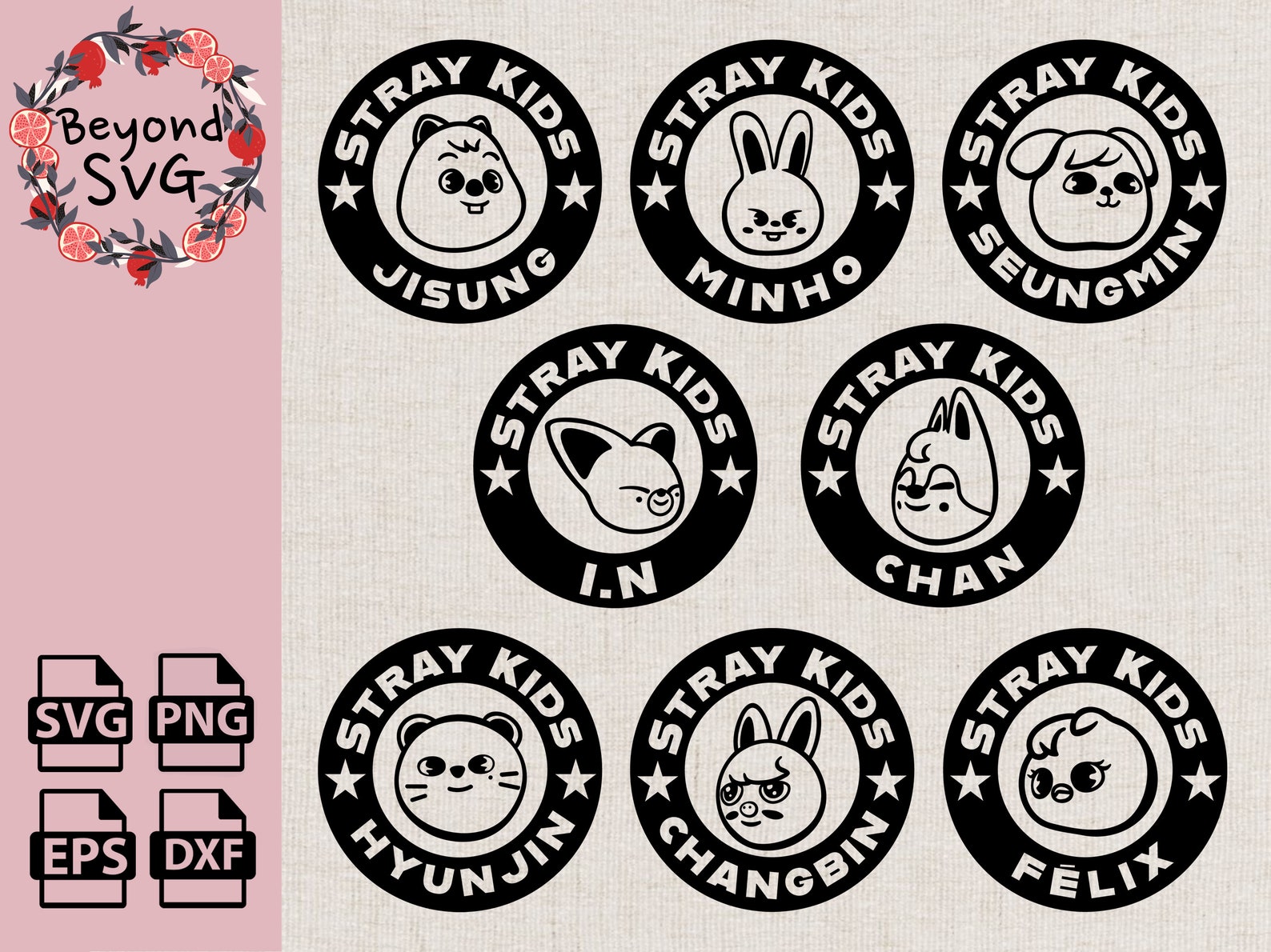 Stray Kids svg / Kidzoo personajes svg bundle / svg archivos | Etsy