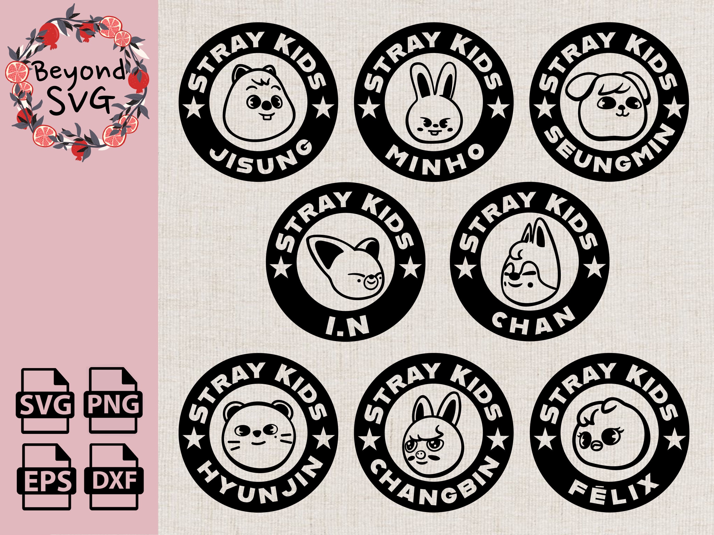 Stray Kids svg / Kidzoo personnages svg bundle / fichiers svg | Etsy