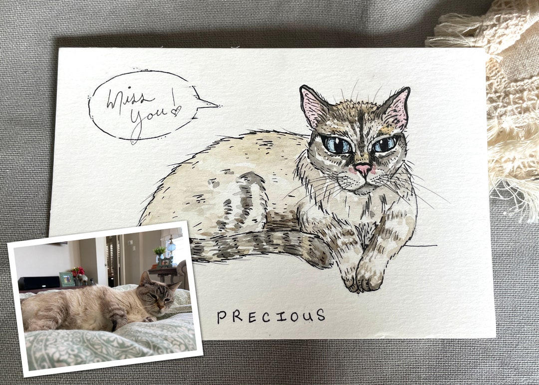 POSTCARD GRAM: Personalized Pet Portrait Postcard, Send to a Loved One ...