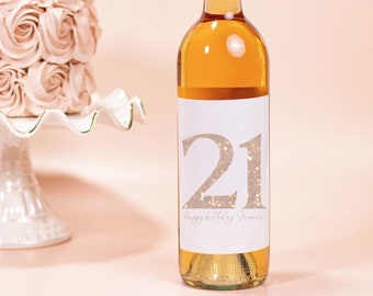 Custom Twenty One Legal 21st Birthday Pink Girly Finally 21 Fun Wine ...