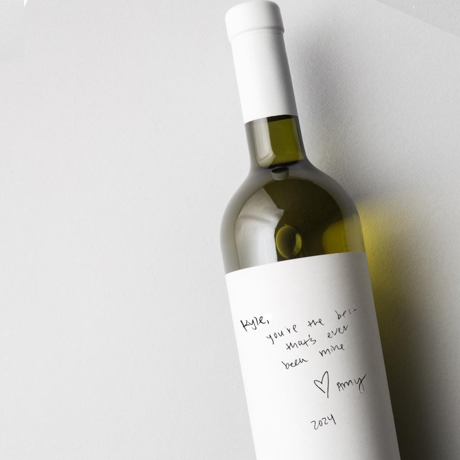 Handwriting Love Letter, Note Picture Wine, Champagne Label Gift ...