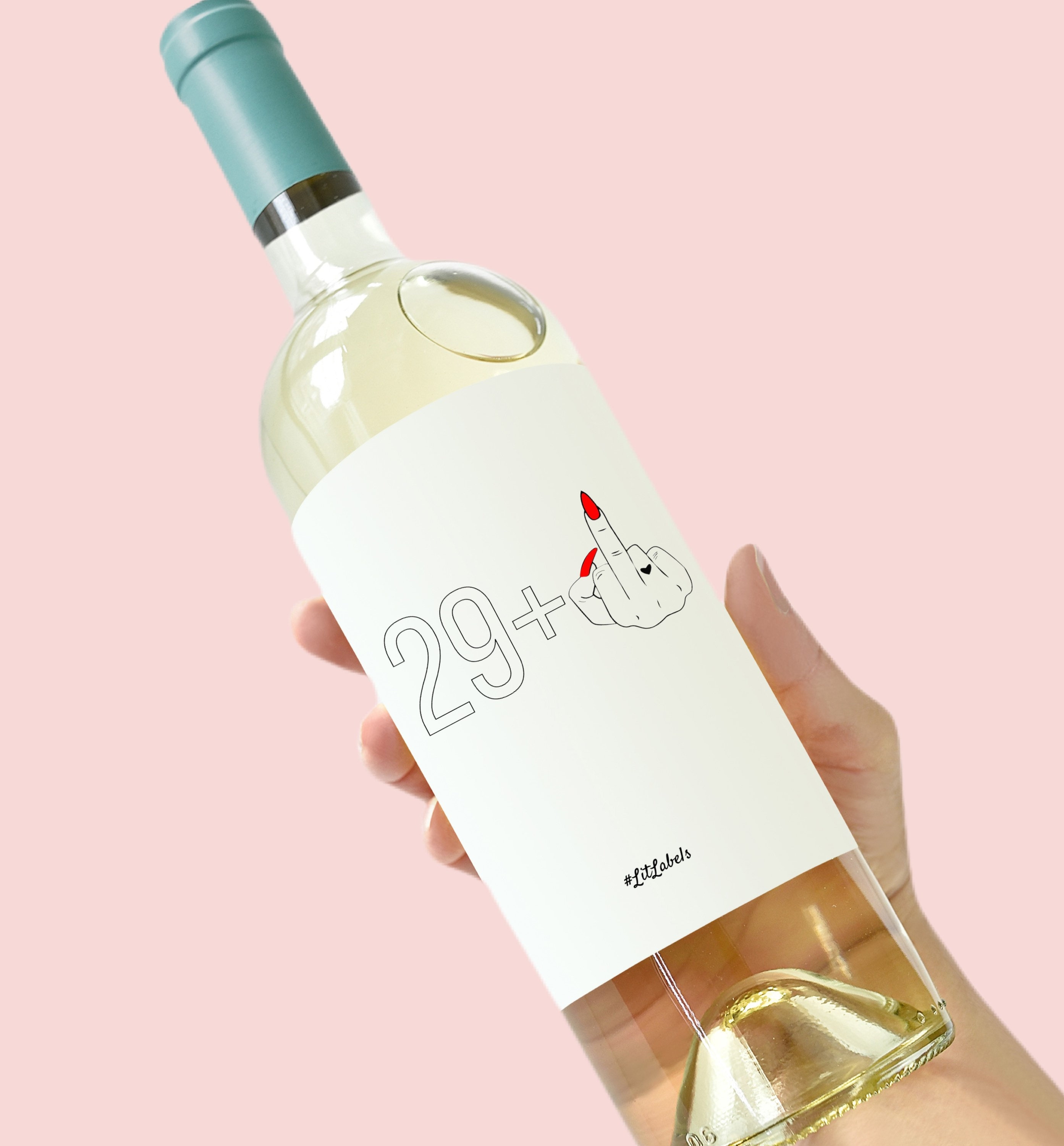 CUSTOM Middle Finger FU Personalized Birthday Wine Label Dirty - Etsy