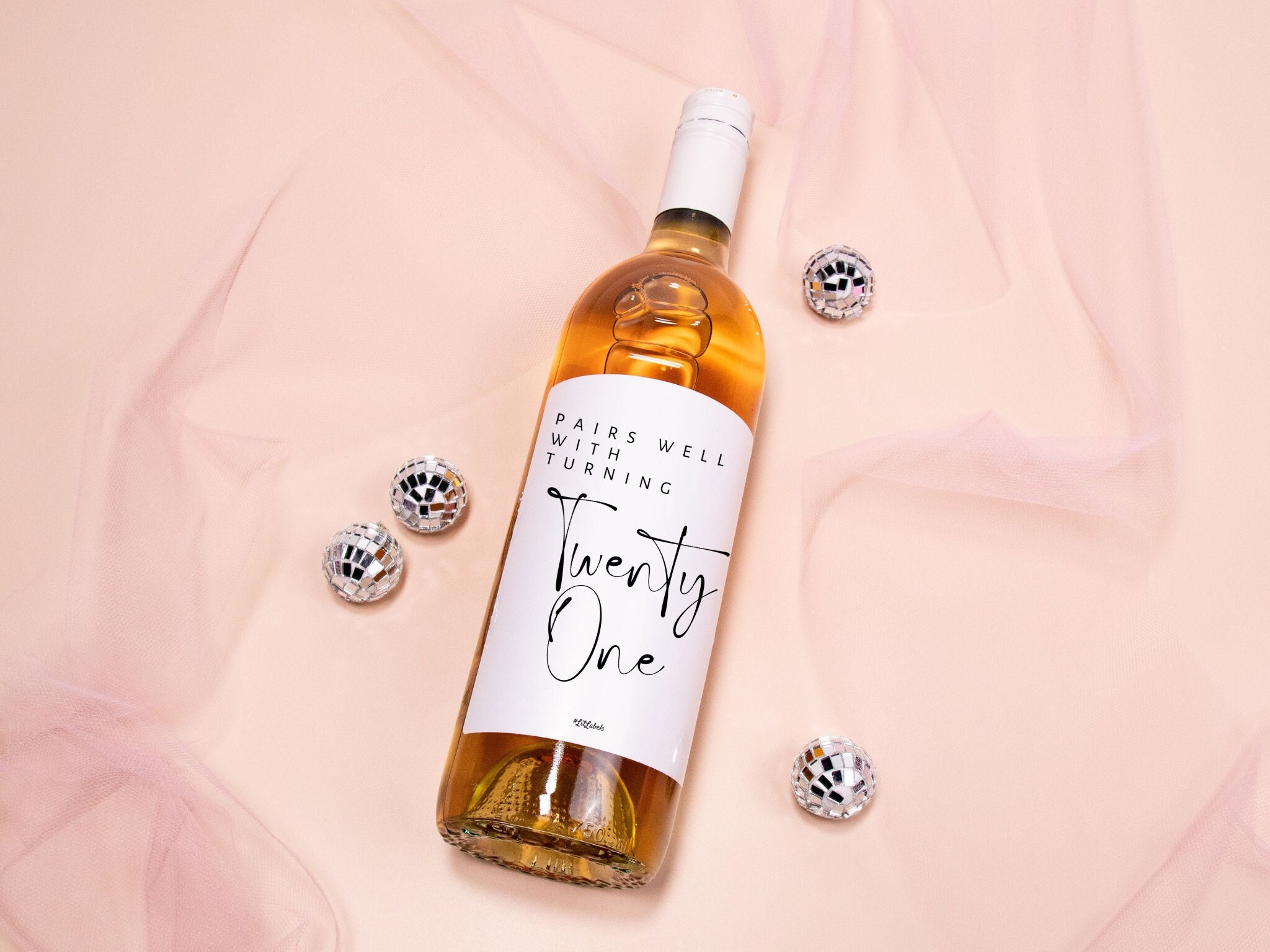 Pairs Well With Turning Twenty One 21st Birthday 21 Fun Wine Bottle ...