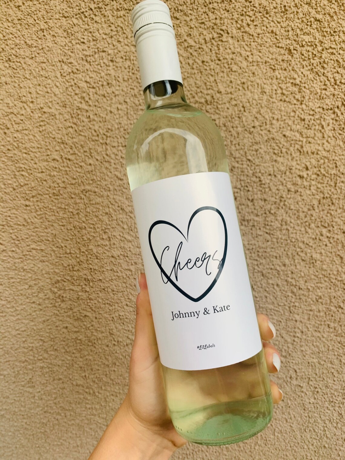 CUSTOM Congrats Cheers Wine Bottle Label Cute Gift for Him Her | Etsy