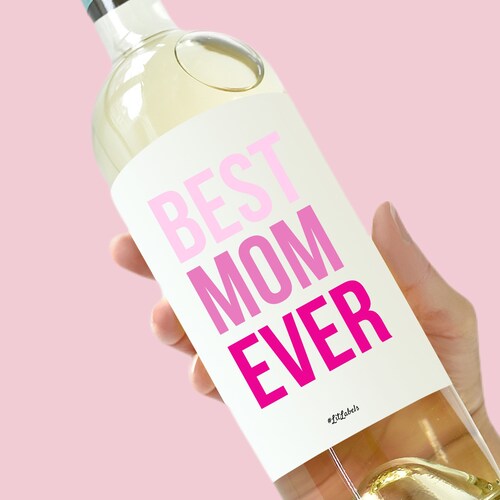 4 Funny Wine Bottle Labels for Mom Gift Creative - Etsy
