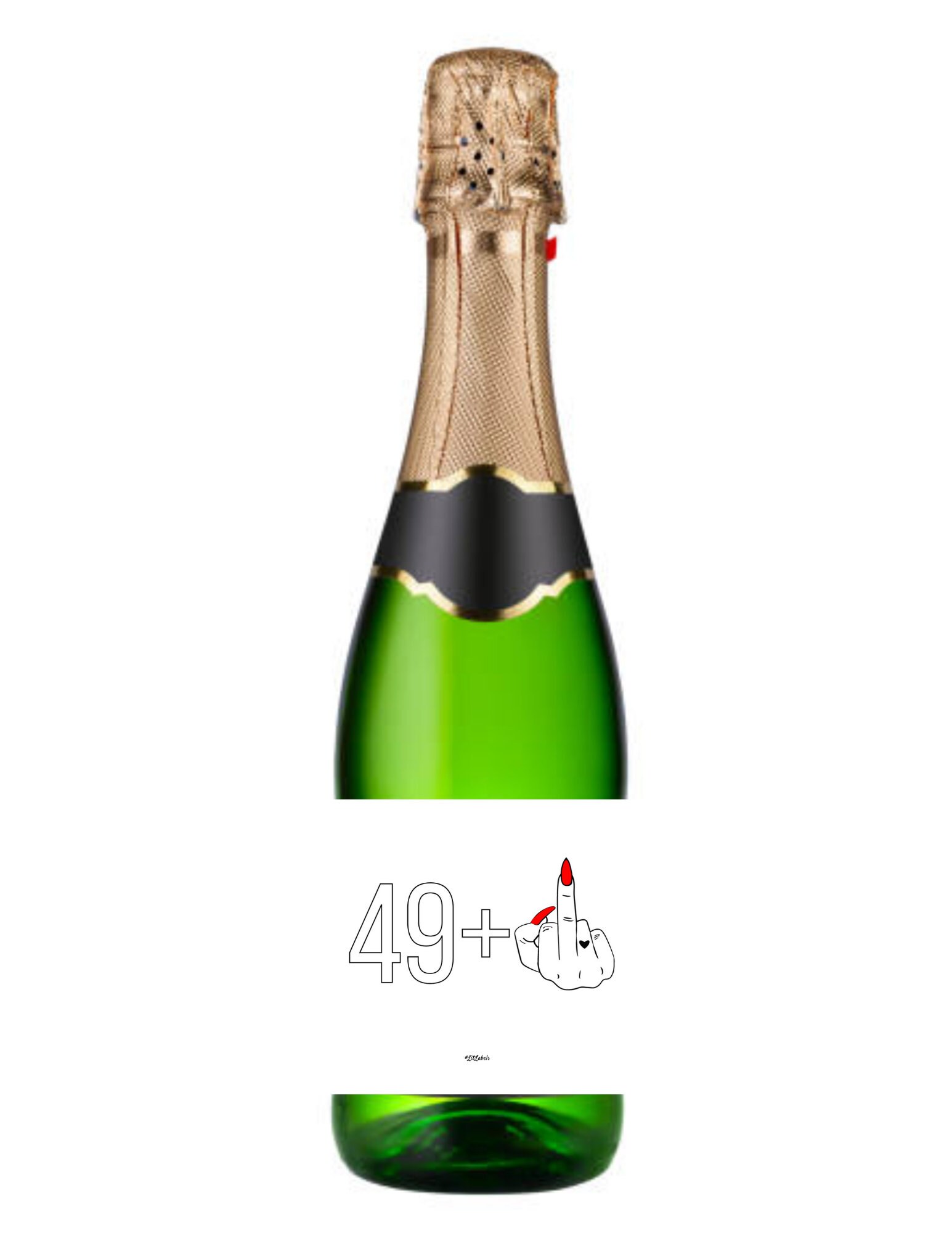 CUSTOM Middle Finger FU Personalized Birthday Wine Label Dirty - Etsy