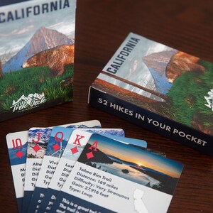 CALIFORNIA Playing Cards: 52 Hikes in Your Pocket - Etsy
