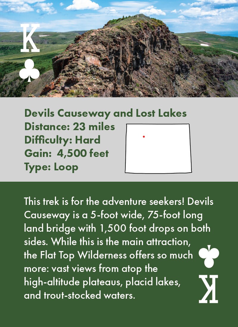 COLORADO Playing Cards: 52 Hikes in Your Pocket - Etsy