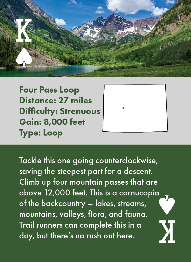 COLORADO Playing Cards: 52 Hikes in Your Pocket - Etsy