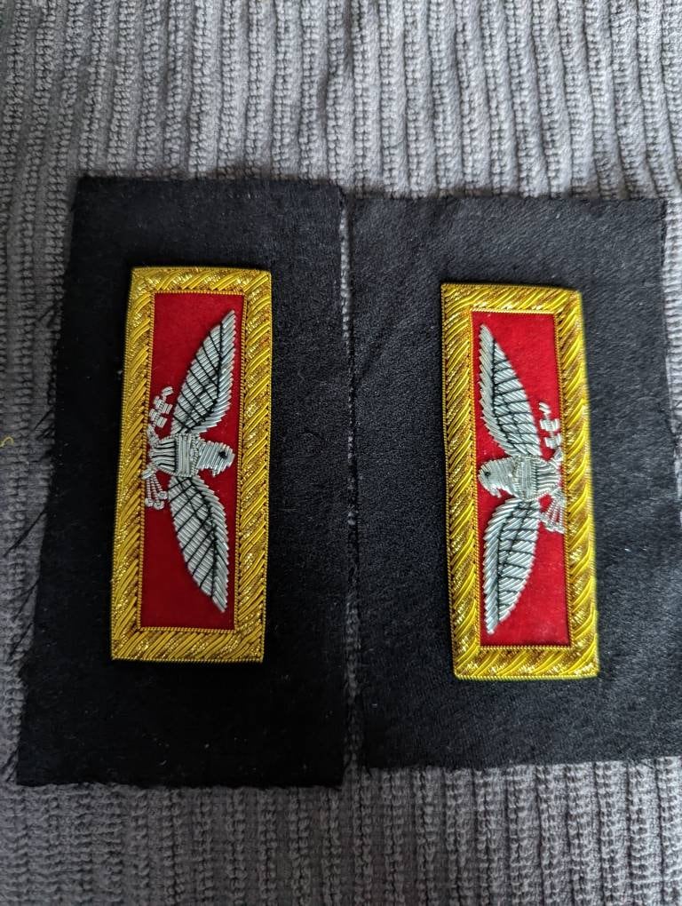 1860s Civil War Officer Insignia, Regulation Single Border, Red Backing ...