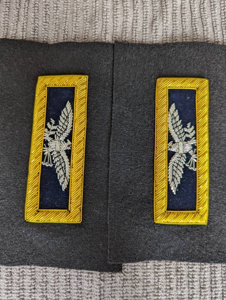 1860s Civil War Officer Insignia, Regulation Single Border, Dark Blue ...