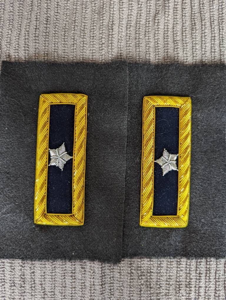 1860s Civil War Officer Insignia, Regulation Single Border, Dark Blue ...