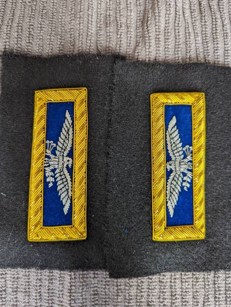 1860s Civil War Officer Insignia, Regulation Single Border, French Blue ...