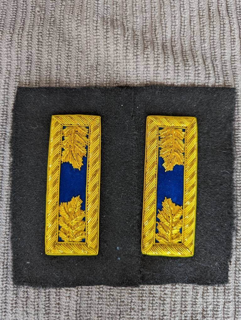 1860s Civil War Officer Insignia, Regulation Single Border, French Blue ...