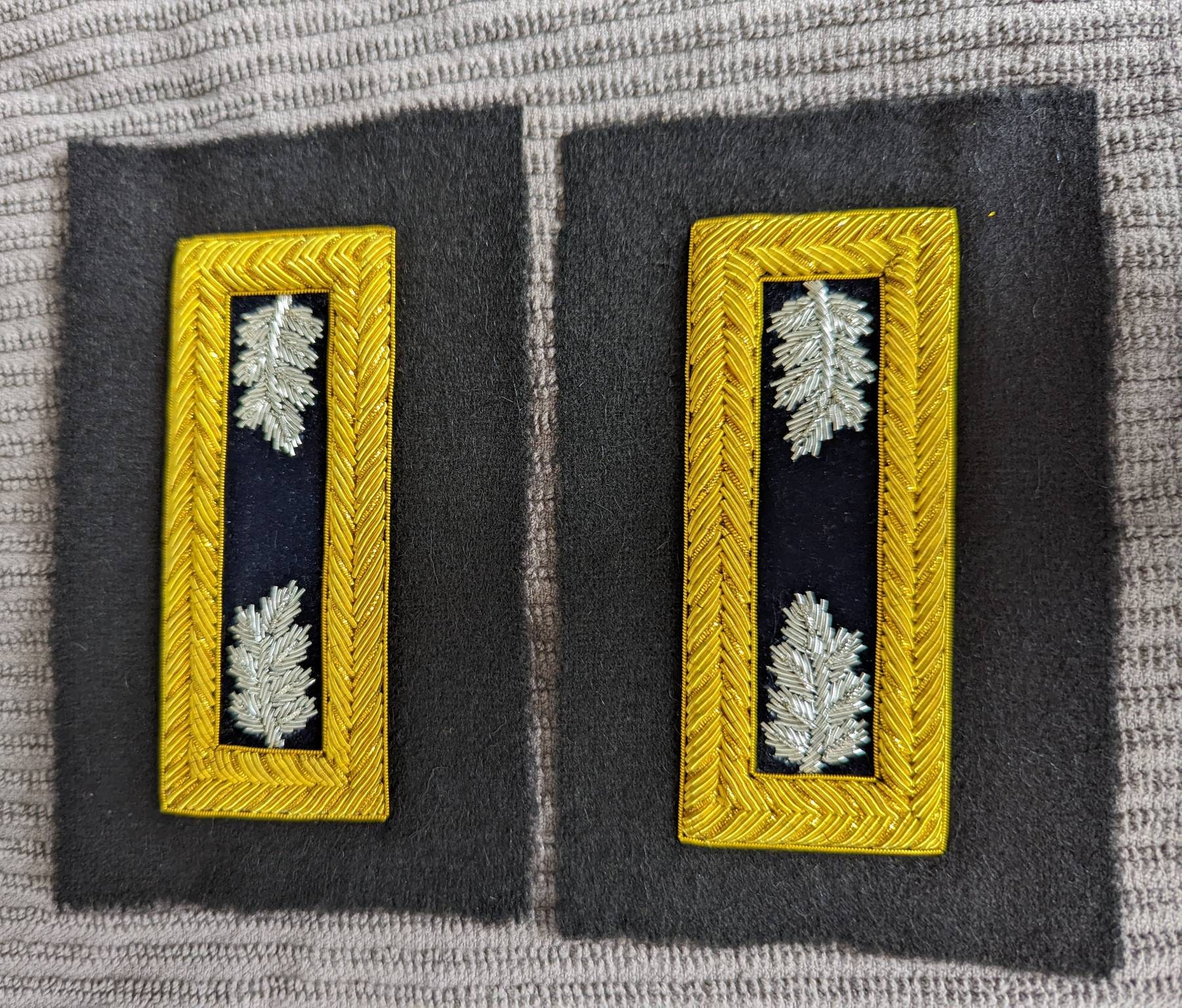 1860s Civil War Officer Insignia, Extra Rich Double Border, Dark Blue ...