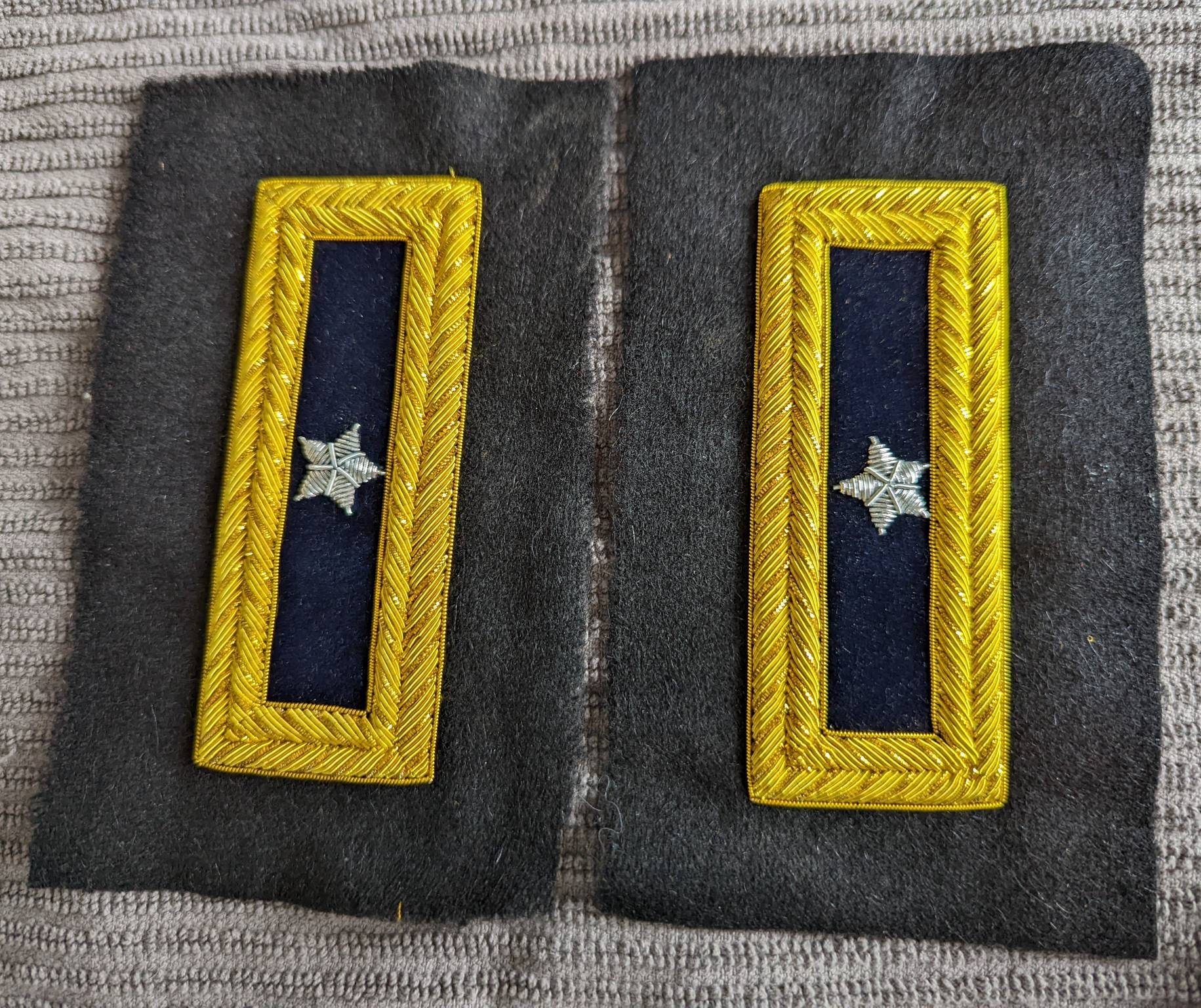 1860s Civil War Officer Insignia, Extra Rich Double Border, Dark Blue ...