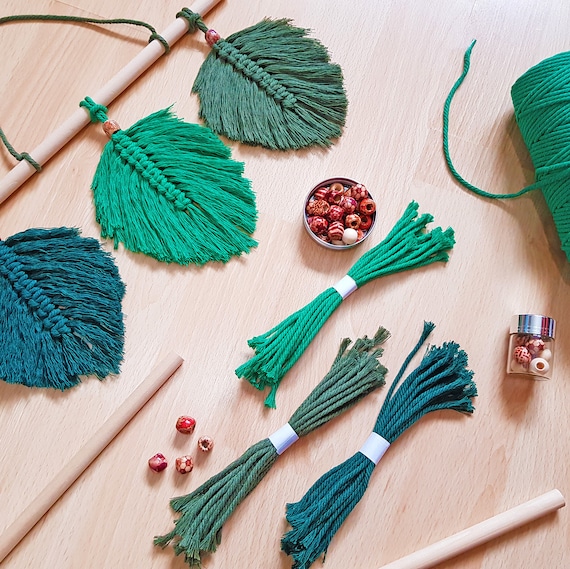 DIY Leaf Macrame Wall Hanging Kit With Video Tutorial Make | Etsy UK
