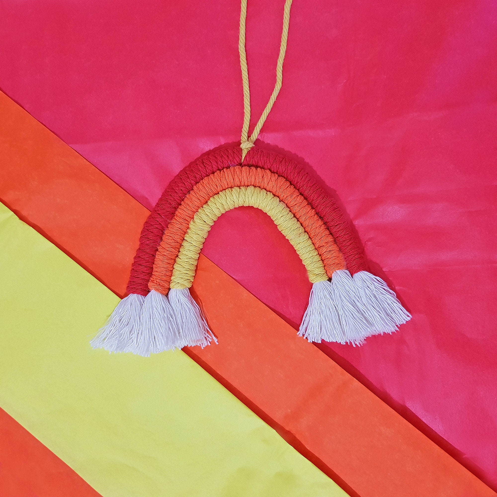 DIY Macrame Rainbow Hanging Kit Make Your Own Rainbow | Etsy