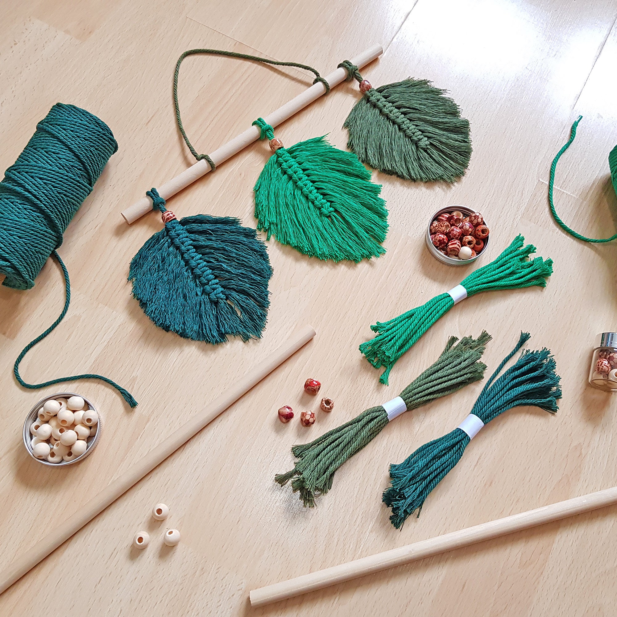 DIY Autumn Leaf Macrame Wall Hanging Kit Video Tutorial - Etsy