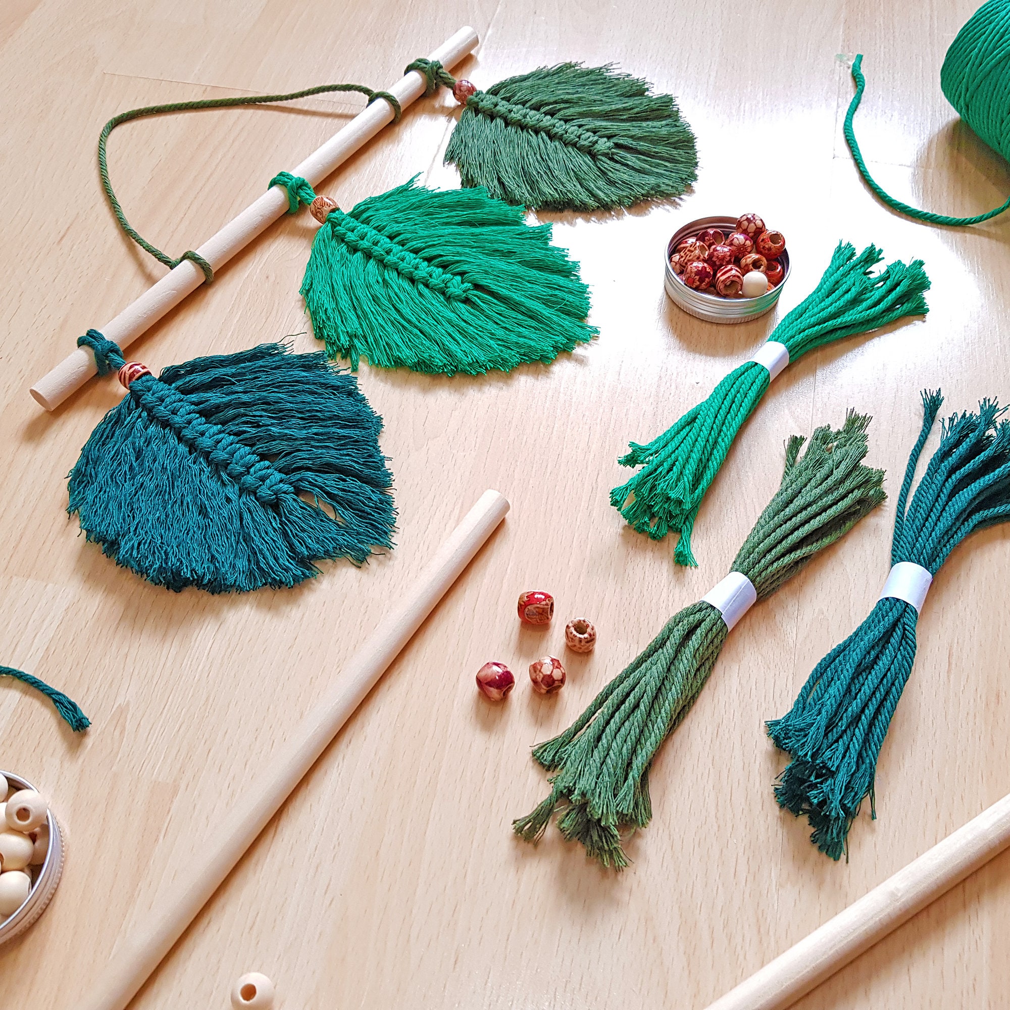 DIY Autumn Leaf Macrame Wall Hanging Kit Video Tutorial - Etsy