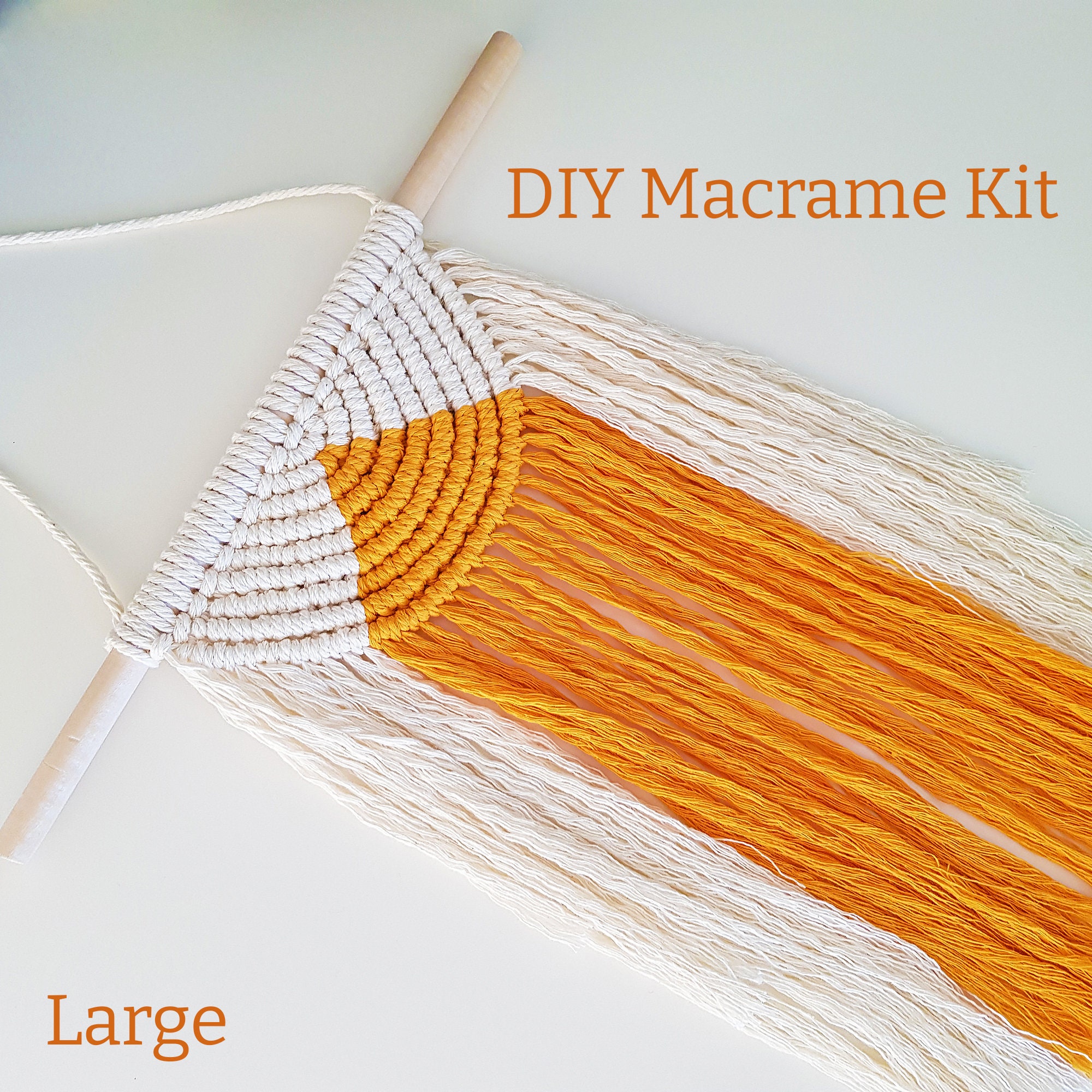 DIY Kit Large Macrame Wall Hanging Kit With Video Tutorial - Etsy UK