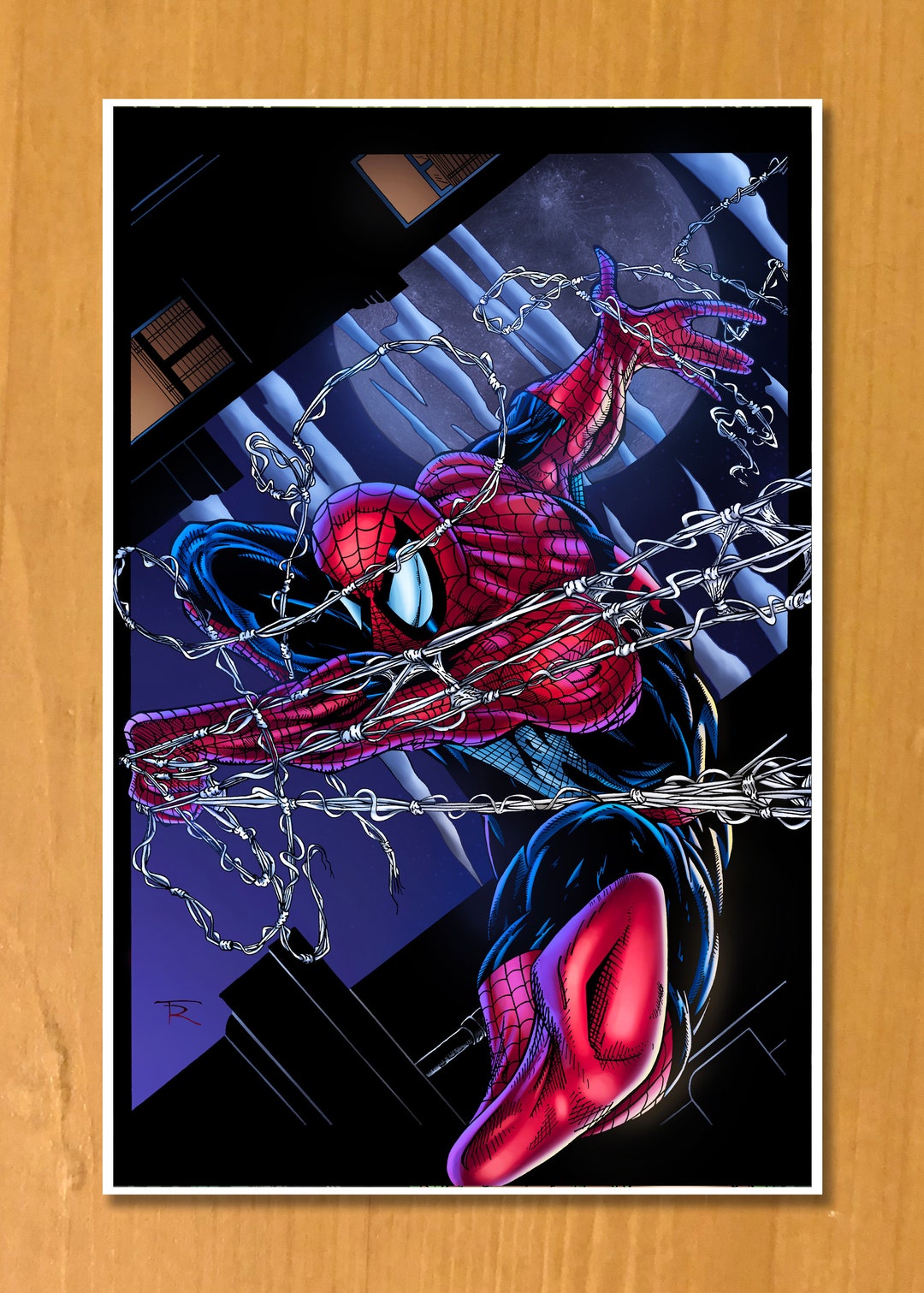 Spider-man Night Time 11x17 Inch Art Print - Etsy