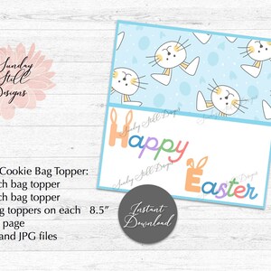 Easter Treat Bag Topper / Easter Cookie Bag Topper / 4" & 5" Easter Bag ...