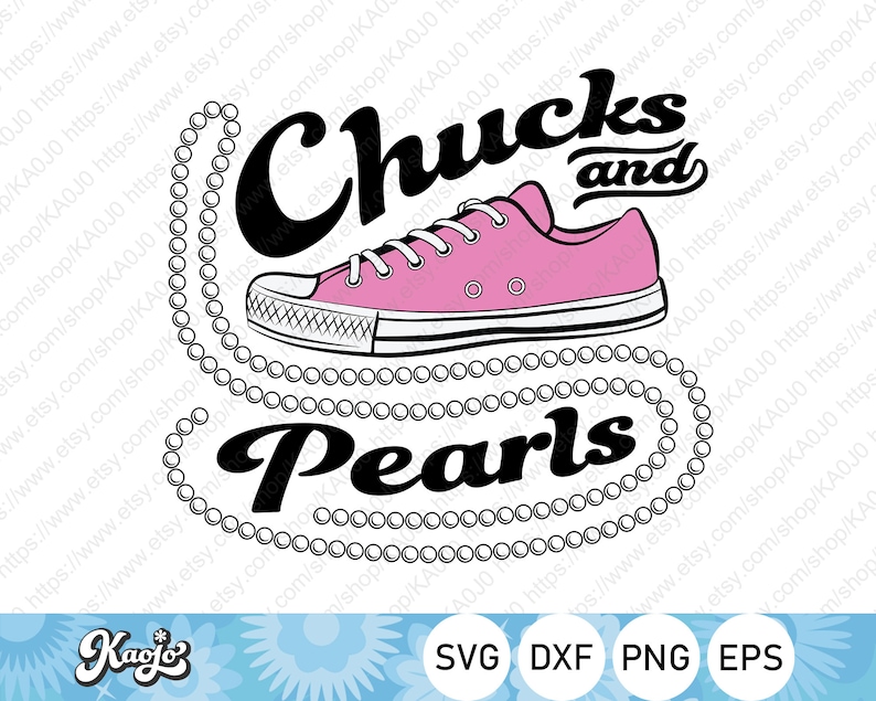 Chucks and Pearls SVG, Chucks SVG, Pearls SVG, Instant Download, Svg ...