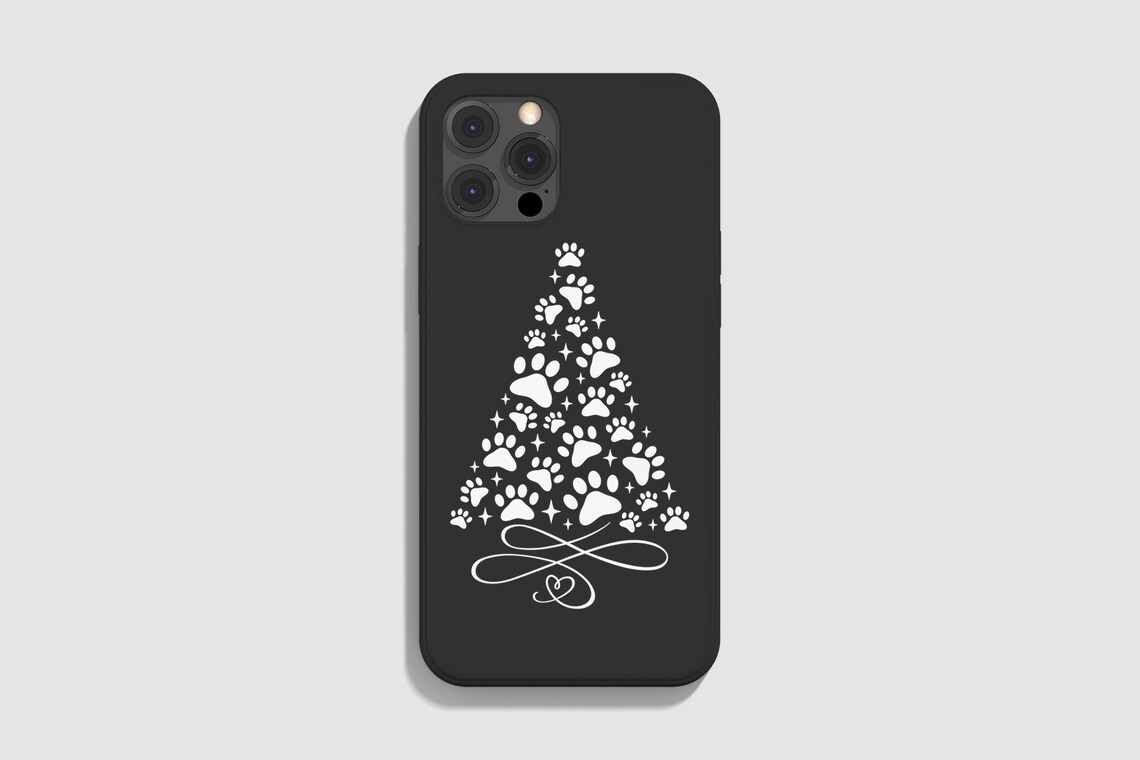 Paw Tree Svg, Christmas Tree With Paws Svg, Dog Paw Print Tree Svg, Dog ...