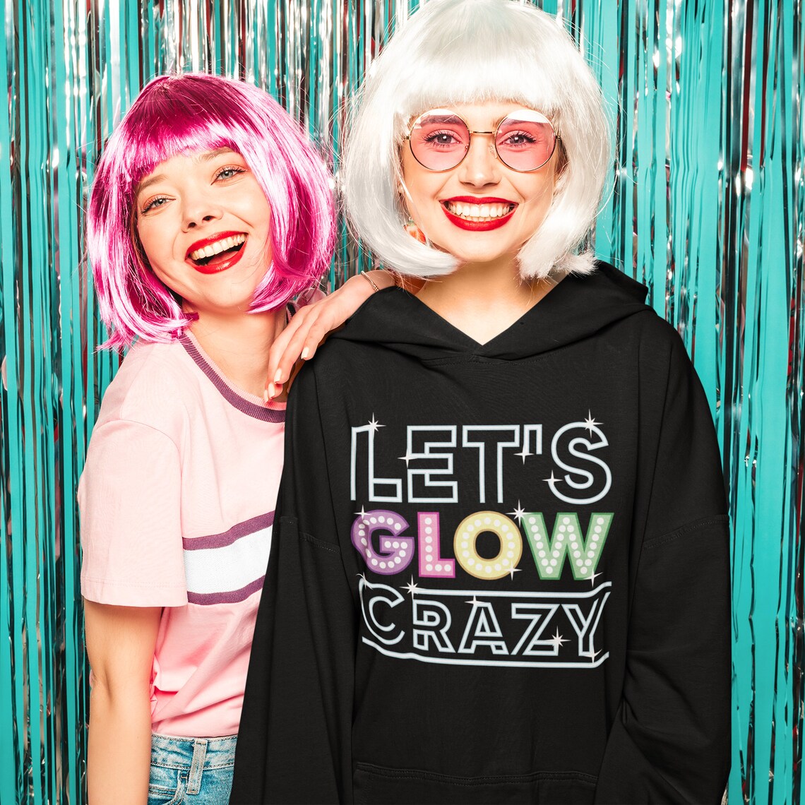 Let's Glow Crazy Svg, Glow Birthday Party Svg, Neon Party Svg, Retro ...