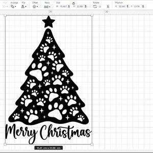 Paw Tree Svg, Christmas Tree With Paws Svg, Dog Paw Print Tree Svg, Dog ...