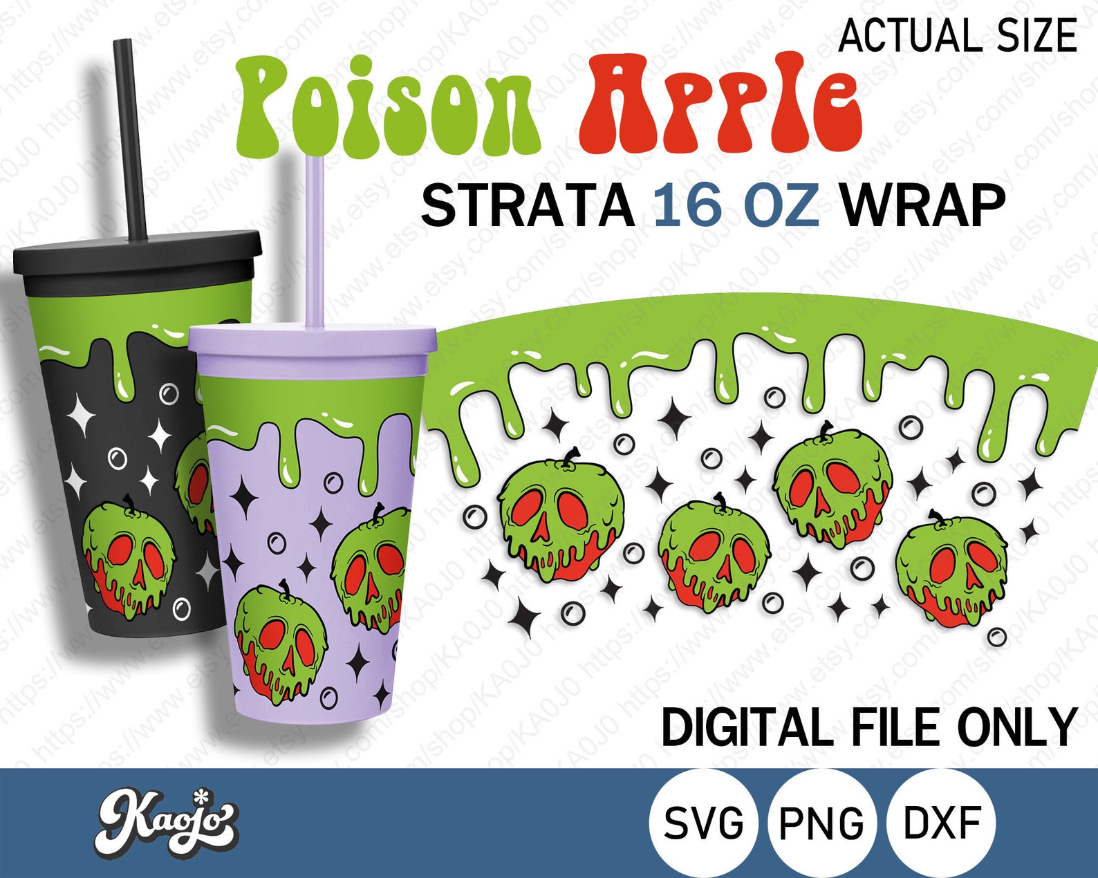 Dripping Poison Apple Strata Wrap Svg Witch Poison Strata Cup - Etsy