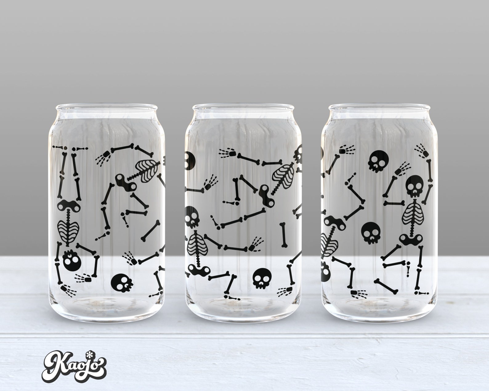 Skeleton Can Glass SVG Halloween Can Shaped Glass SVG Skull - Etsy