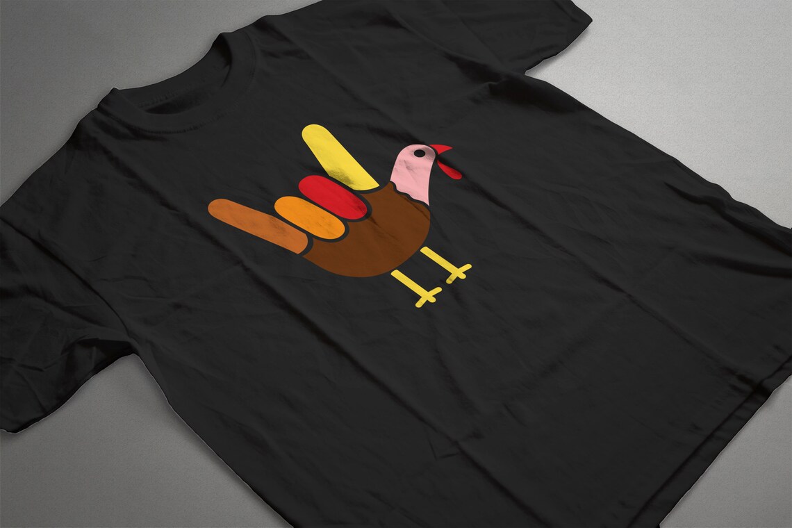 Peace Sign Turkey Hand SVG I Love You Sign Turkey Hand SVG | Etsy