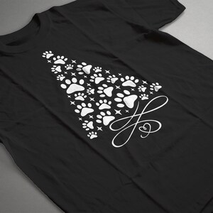 Paw Tree Svg, Christmas Tree With Paws Svg, Dog Paw Print Tree Svg, Dog ...