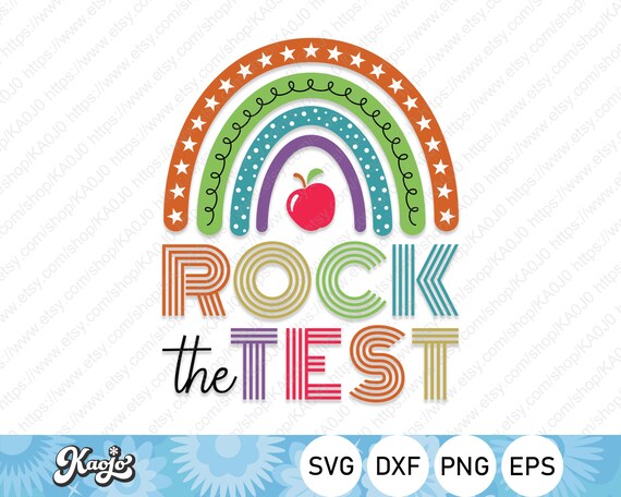Rock the Test Svg Teacher Testing Svg Teacher Appreciation | Etsy