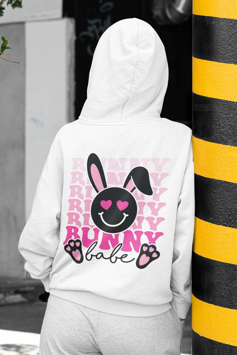 Bunny Babe Svg Easter Bunny Svg Retro Smiley Bunny Svg - Etsy