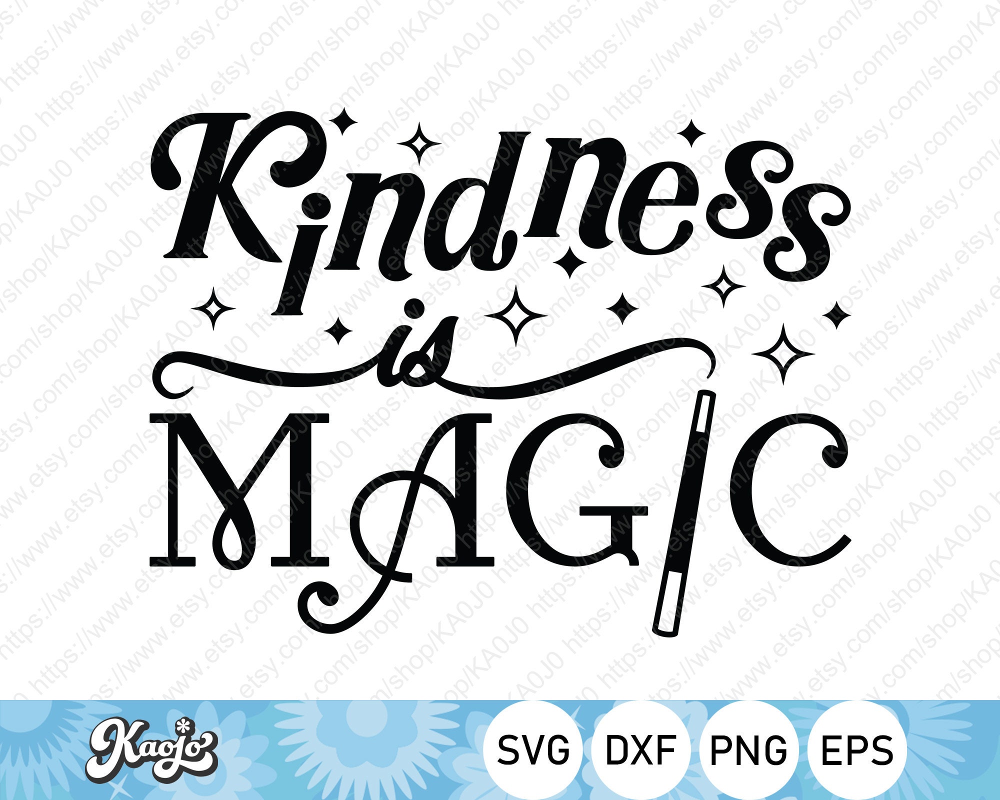 Kindness Is Magic SVG Be Kind SVG Inspirational Quotes SVG | Etsy