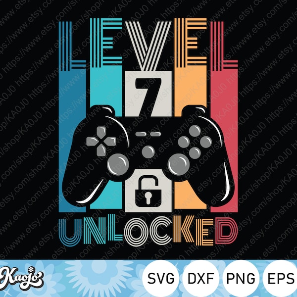 Level 7 Birthday Svg - Etsy