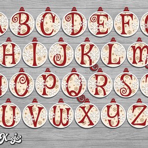 Christmas Tree Toys Monogram SVG Bundle, Christmas Ornament Multi-layer ...