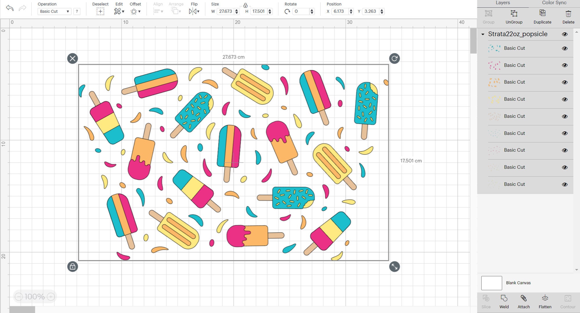 Popsicle Party Strata Cup Svg, Full Wrap Summer Popsicle Svg, Sweet Ice ...