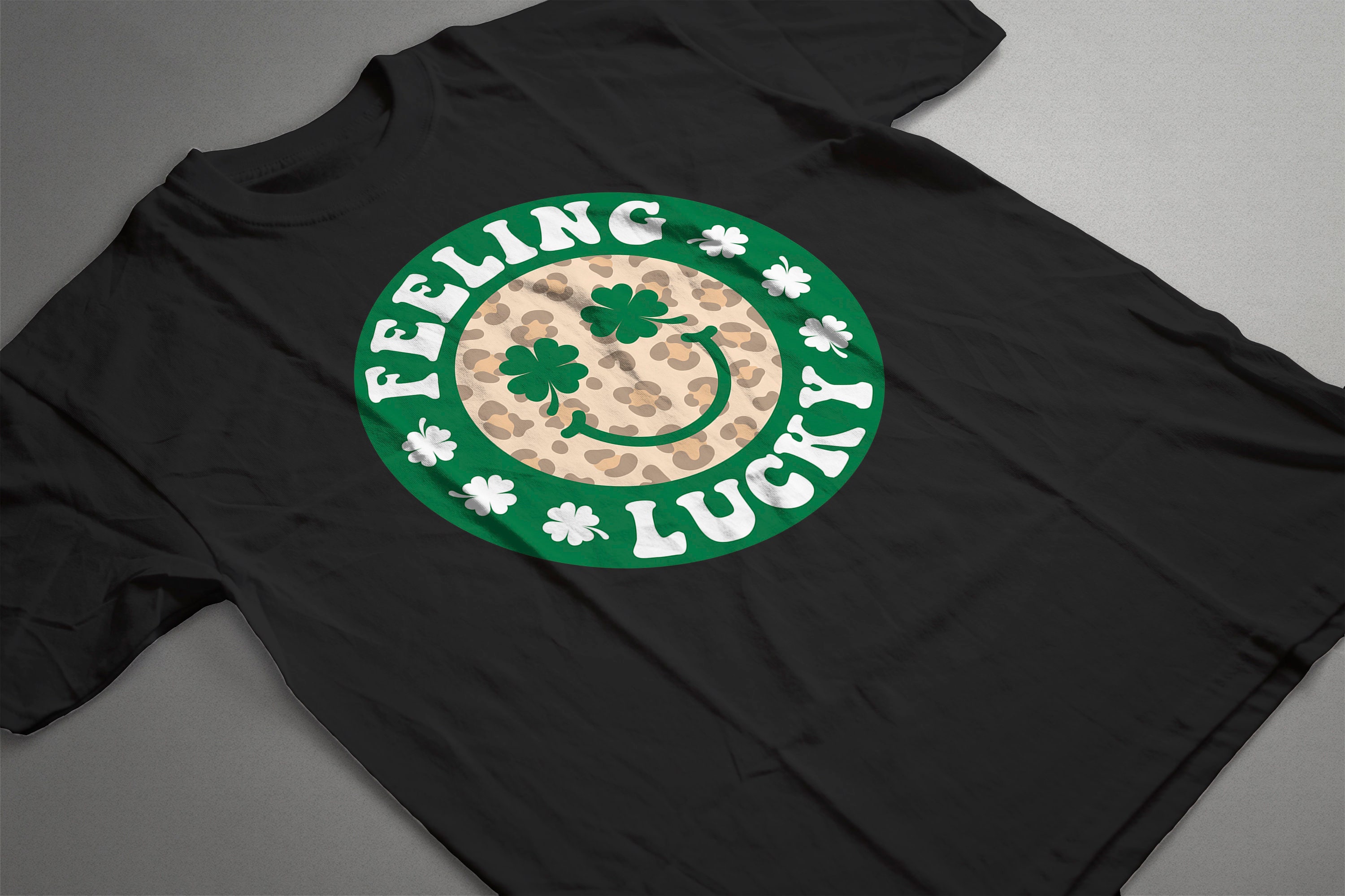 Feeling Lucky Svg Smiley Face Svg Lucky Shamrock Svg Happy | Etsy