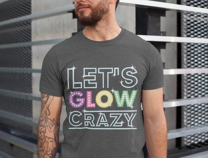 Let's Glow Crazy Svg Glow Birthday Party Svg Neon Party | Etsy