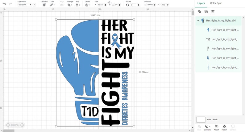 Her Fight is My Fight Diabetes Awareness Svg, Type 1 Diabetes Warrior ...