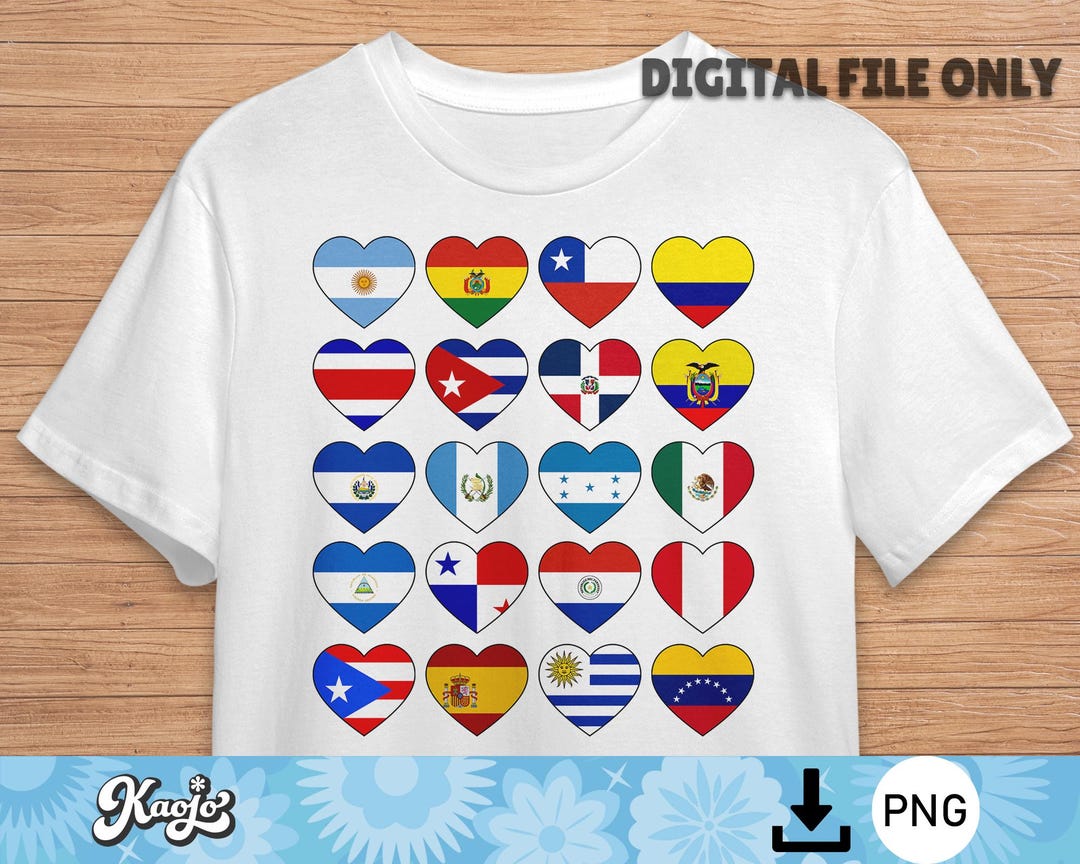 Hispanic Heritage Month National Flag Bundle Png, Latino Countries Flag ...