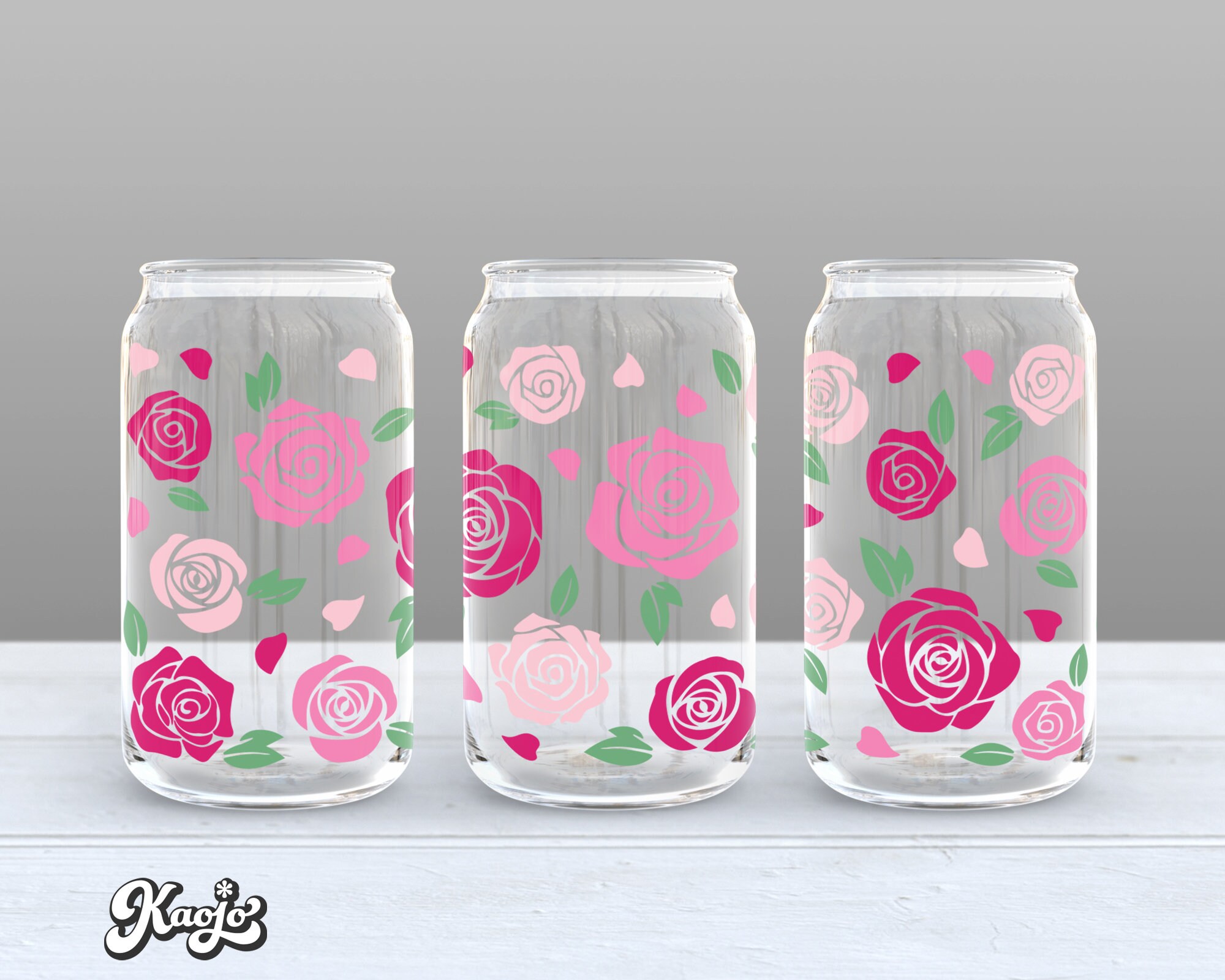 Roses Can Glass SVG Pink Rose Can Shaped Glass SVG Pink - Etsy